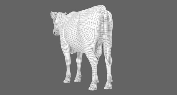 3d cow realistic model