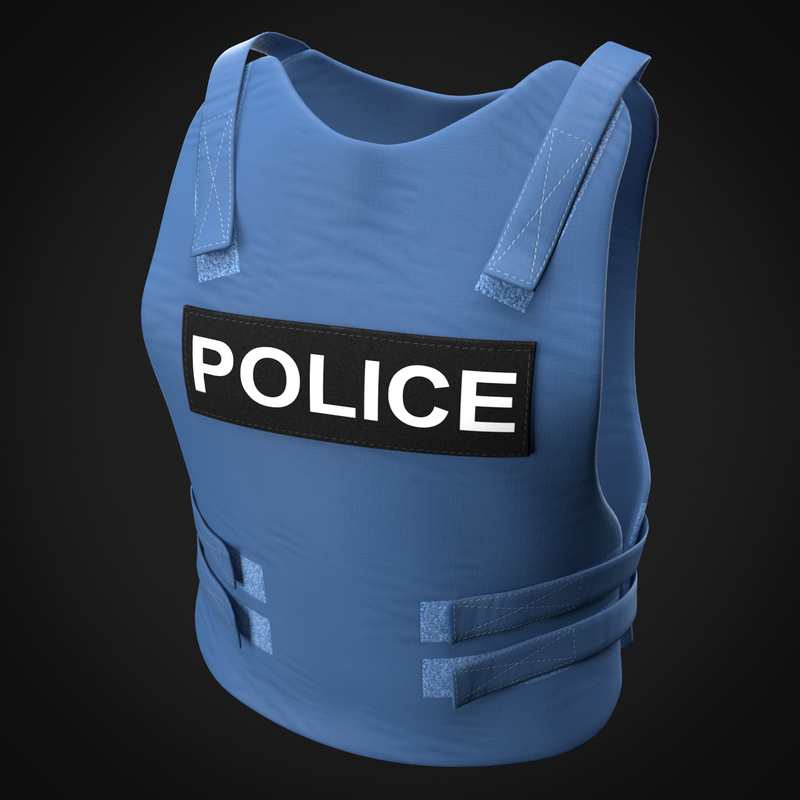 3d police vest model