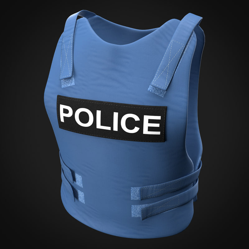 3d police vest model