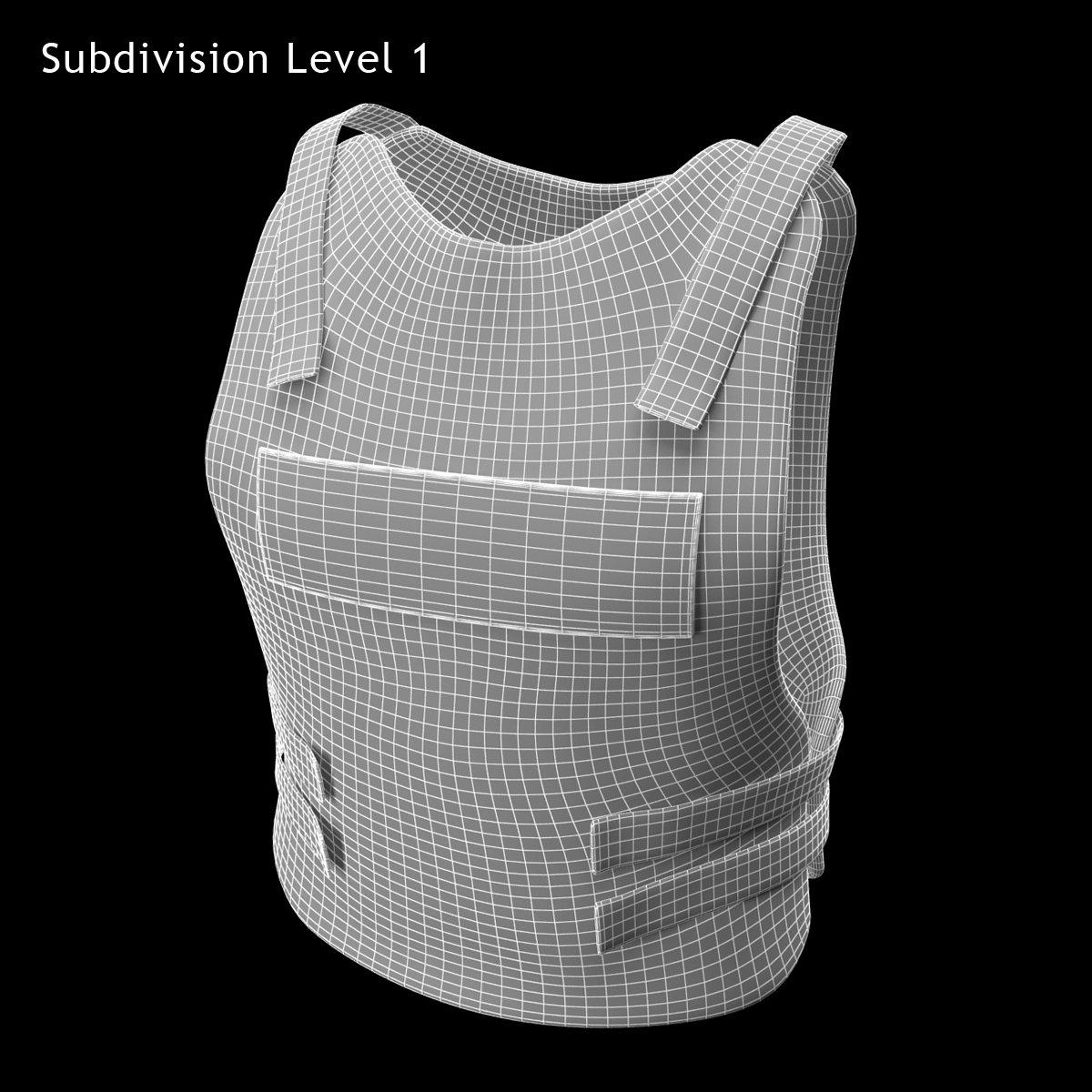 3d police vest model