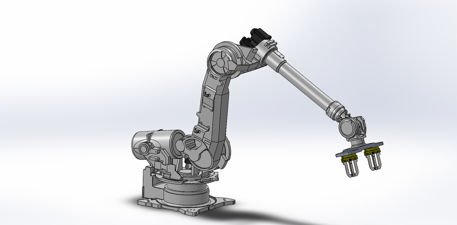 industrial robot arm 4 3d model