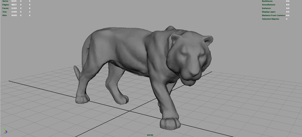 3d tiger stl model