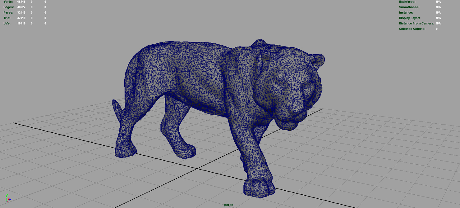 3d tiger stl model