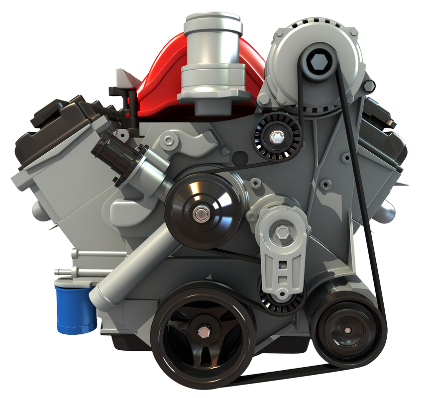 3d car engine model