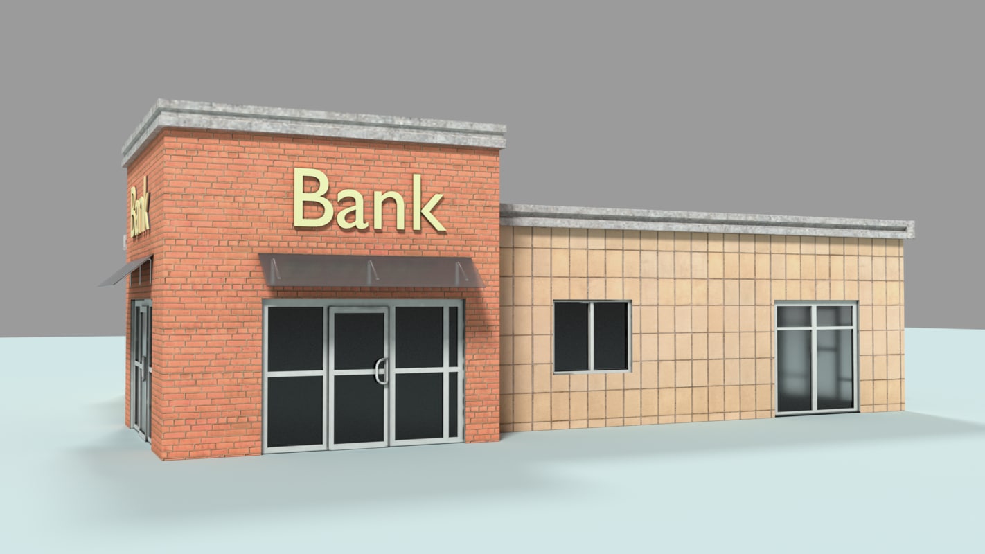 bank asset 3d model