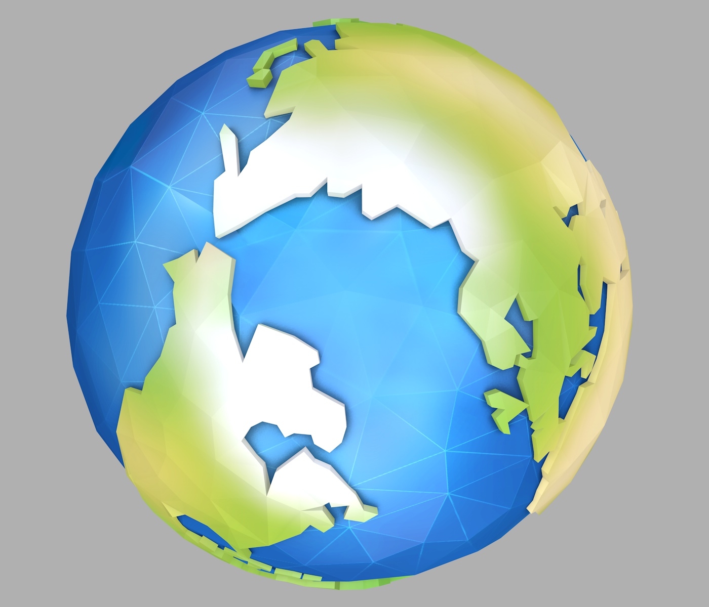3d cartoon earth model