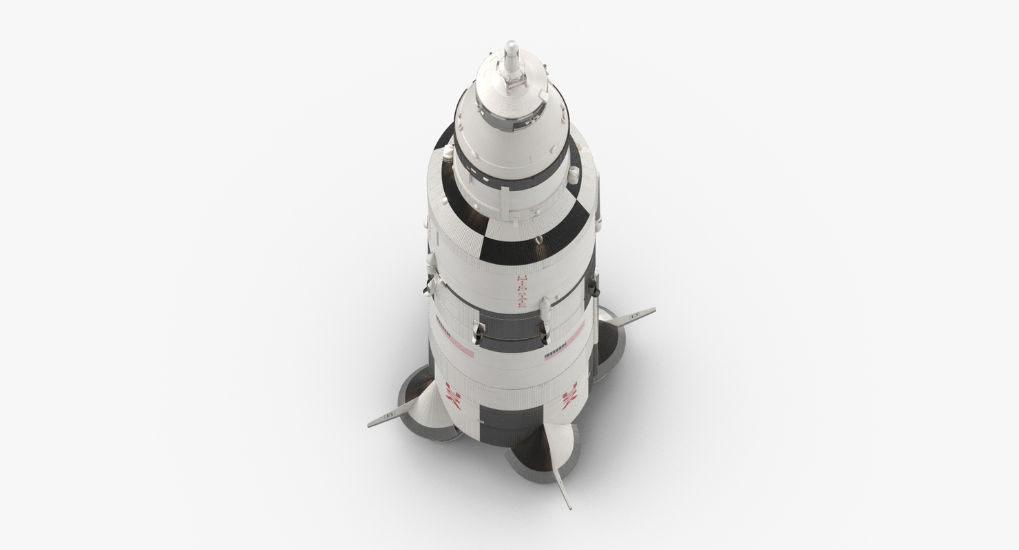 saturn v rocket 3d model