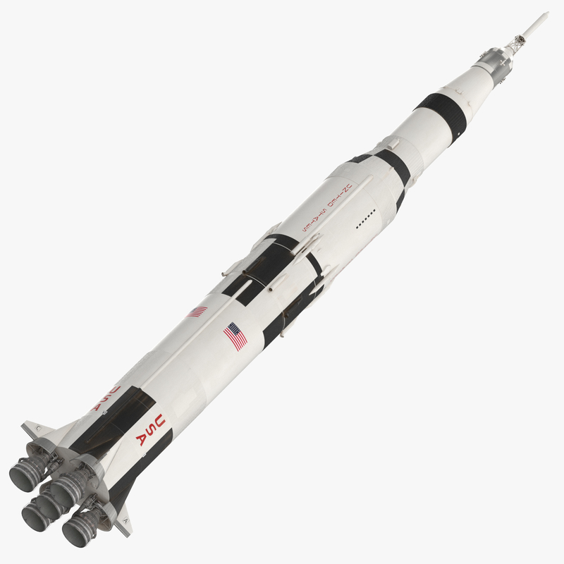 saturn v rocket 3d model