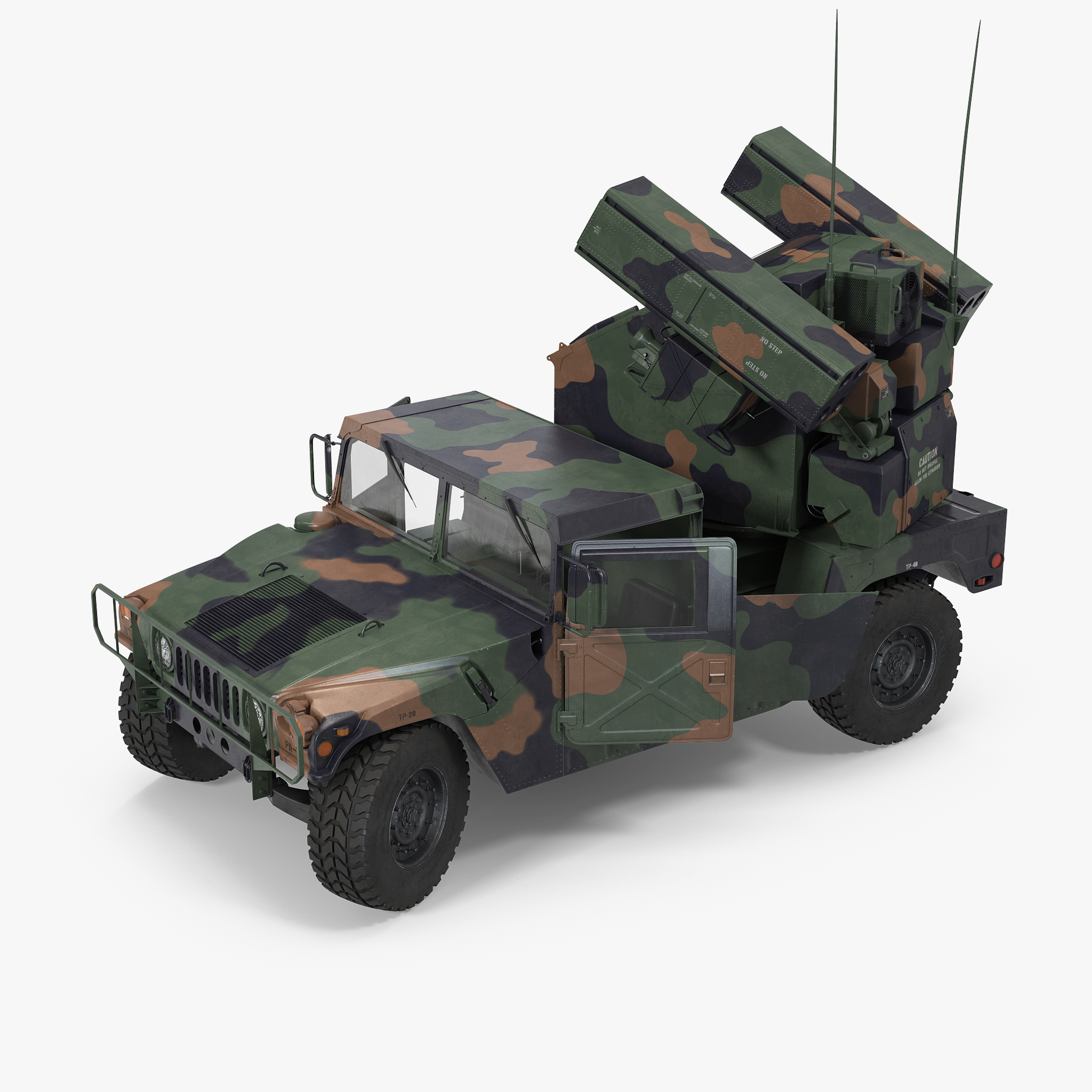 3d hmmwv m998 equipped avenger model