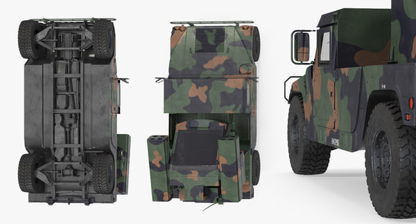 3d hmmwv m998 equipped avenger model