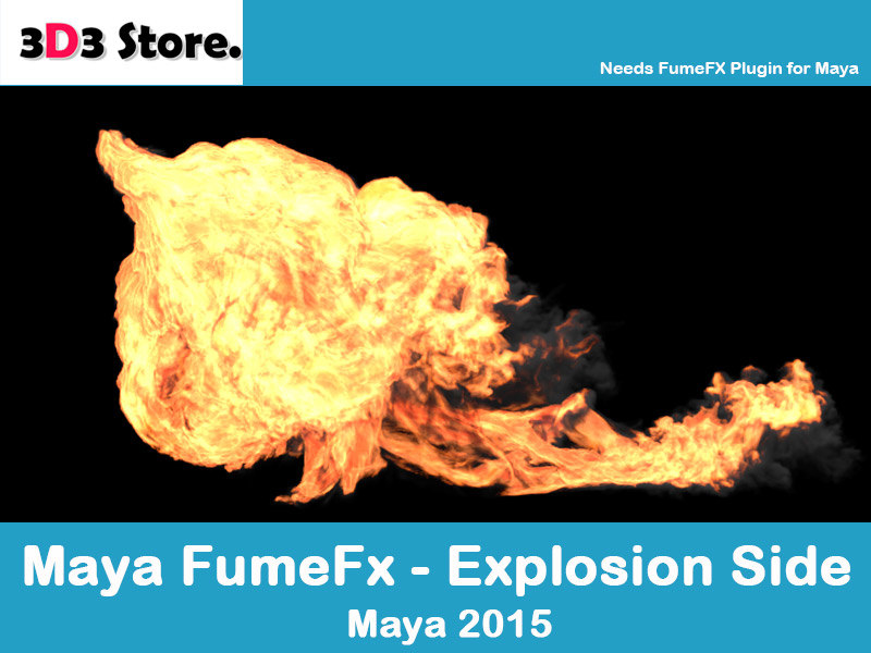 Maya FumeFx Side Explosion Modelo 3D - TurboSquid 1117514
