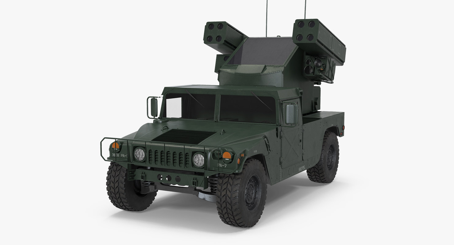 hmmwv m998 equipped avenger 3d model