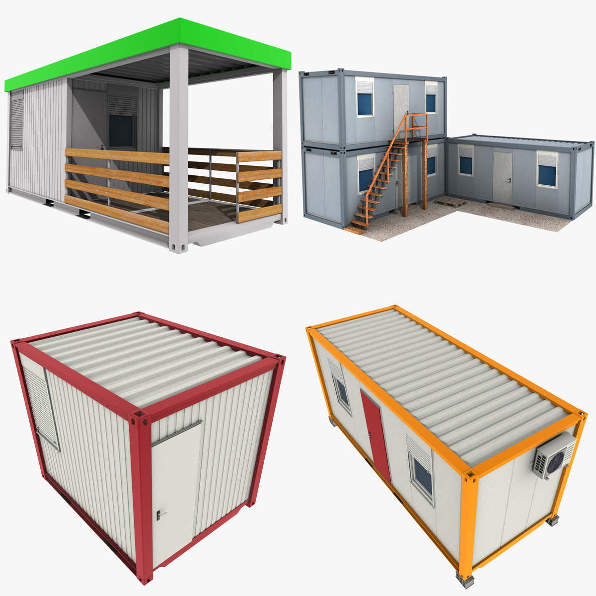 3d containers iso shipping