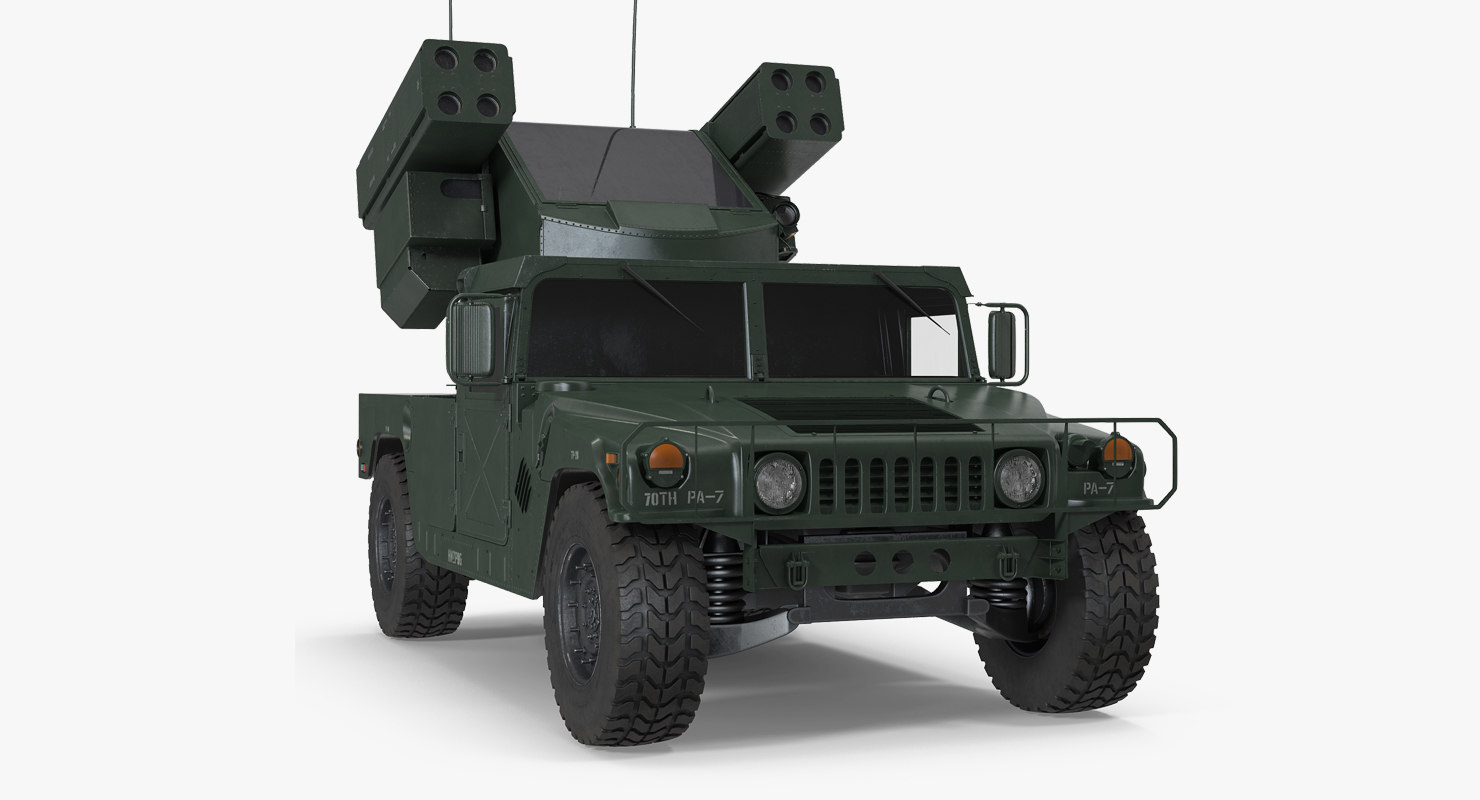 3d model hmmwv m998 equipped avenger