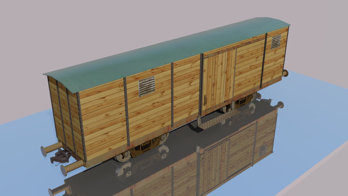 3d model train wagon