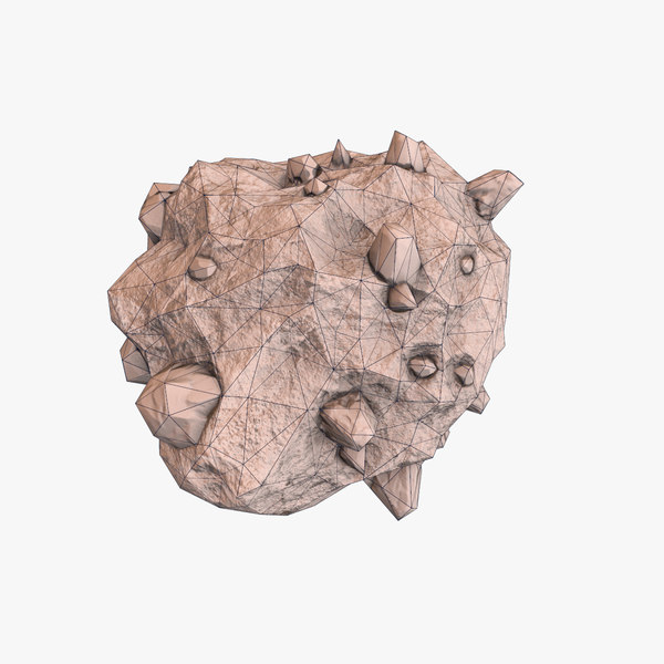 3d meteor ore gold model
