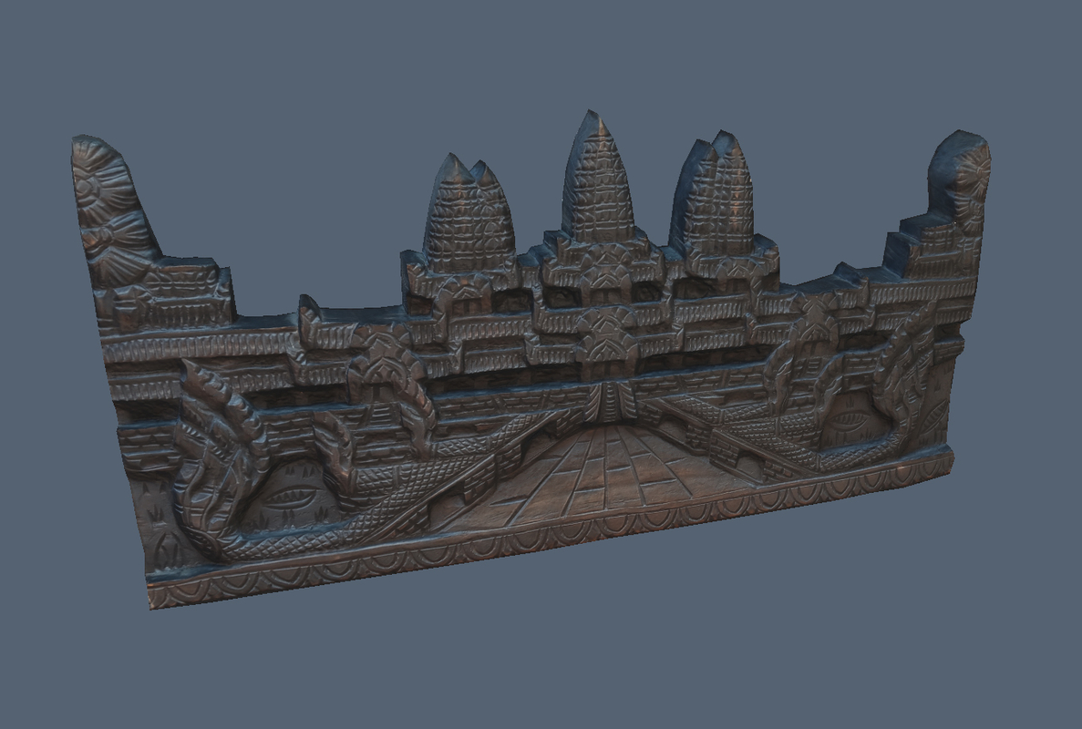 angkor wat decor element 3d obj