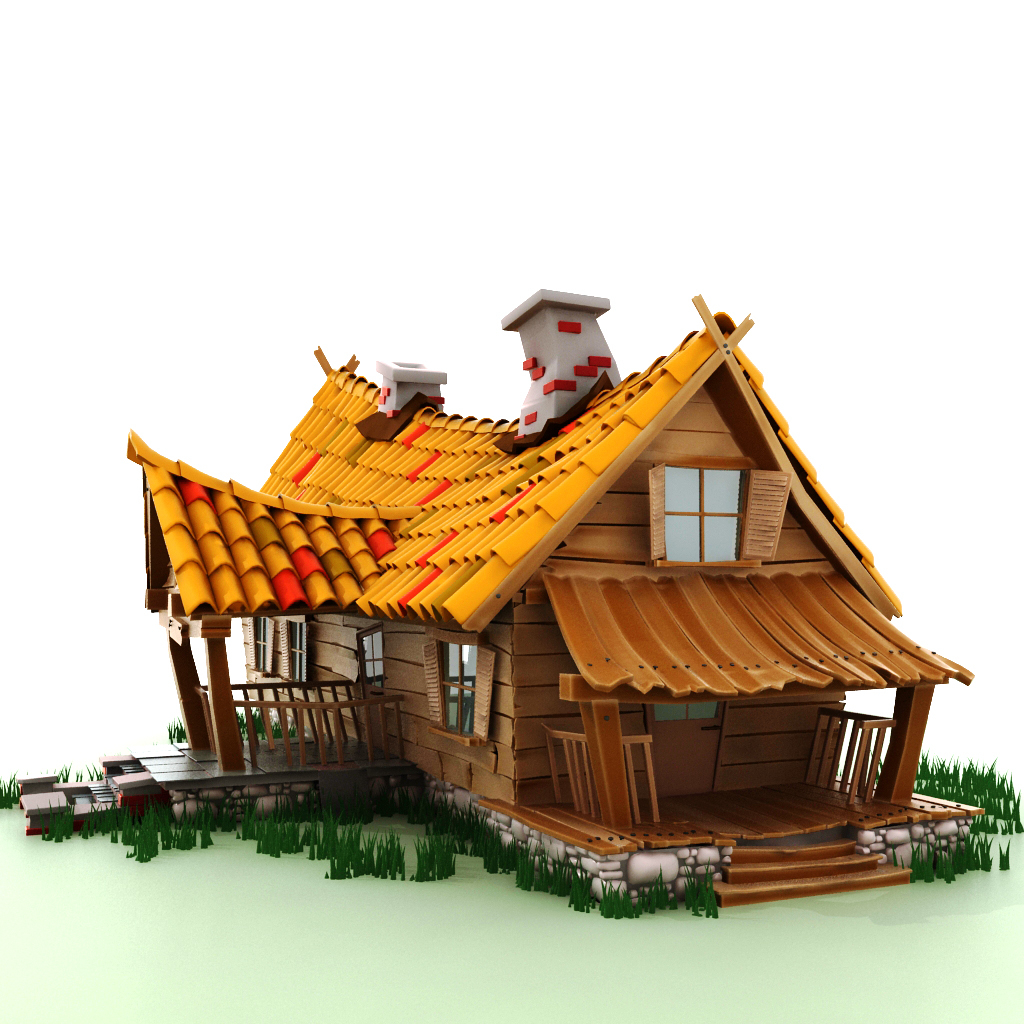 house cartoon 3d max
