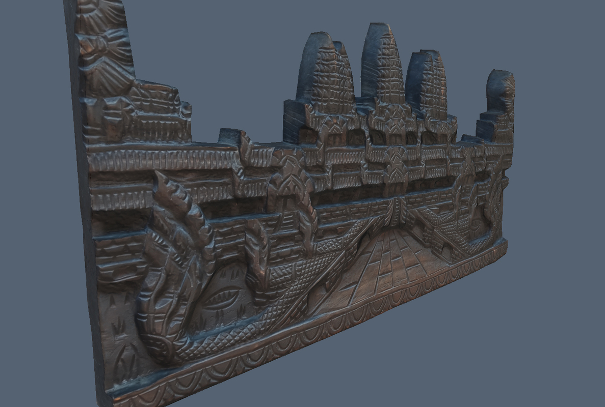 angkor wat decor element 3d obj