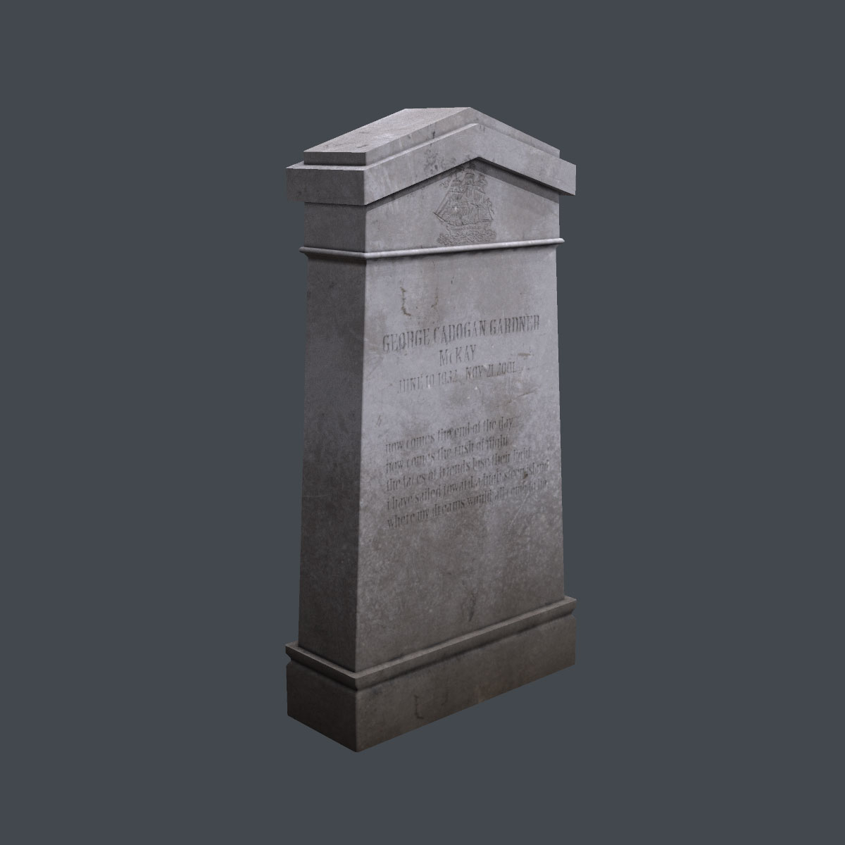 3d gravestone 20 model