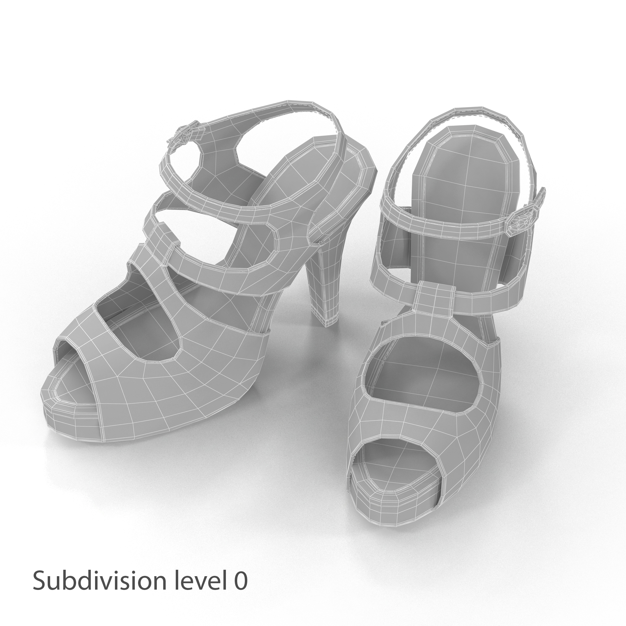 3d women s shoes model