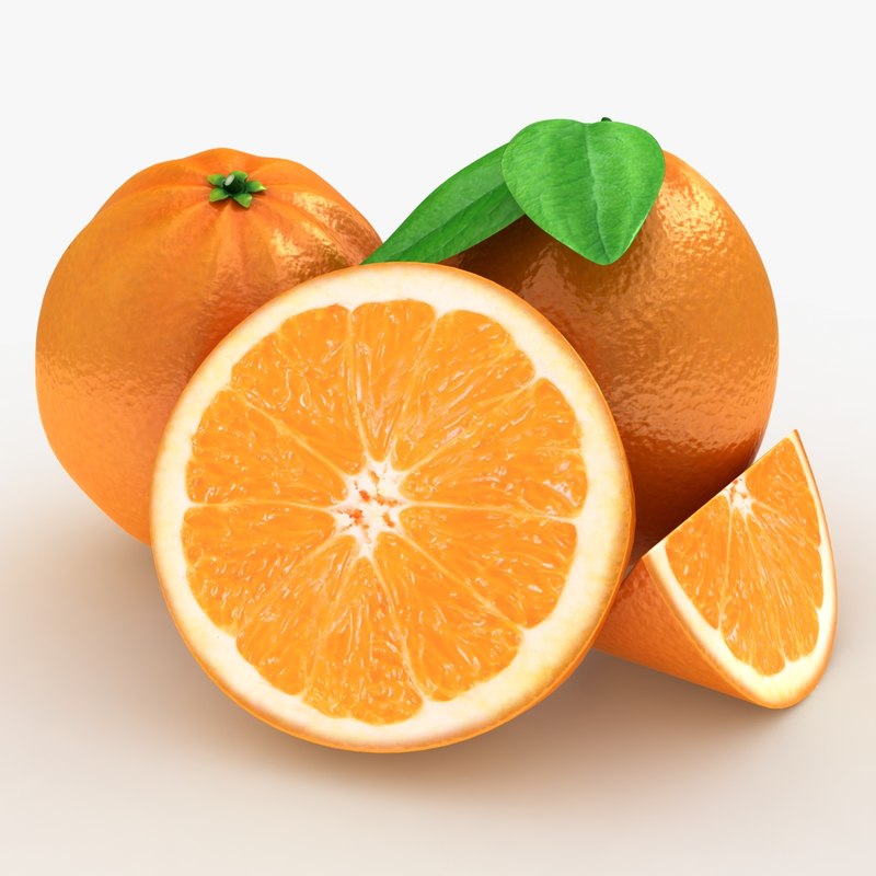 3d model of orange