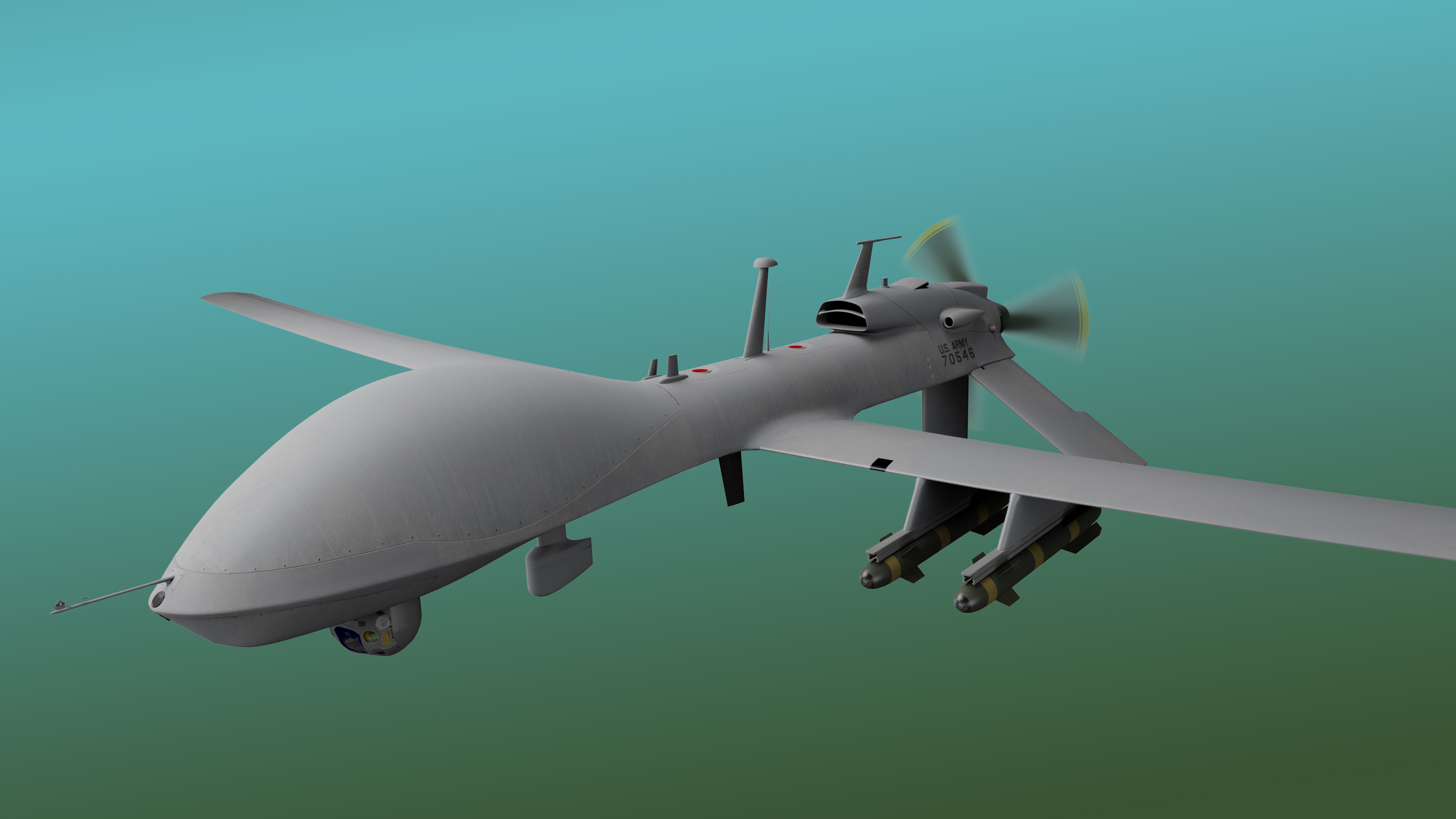 3d mq-1c gray eagle model