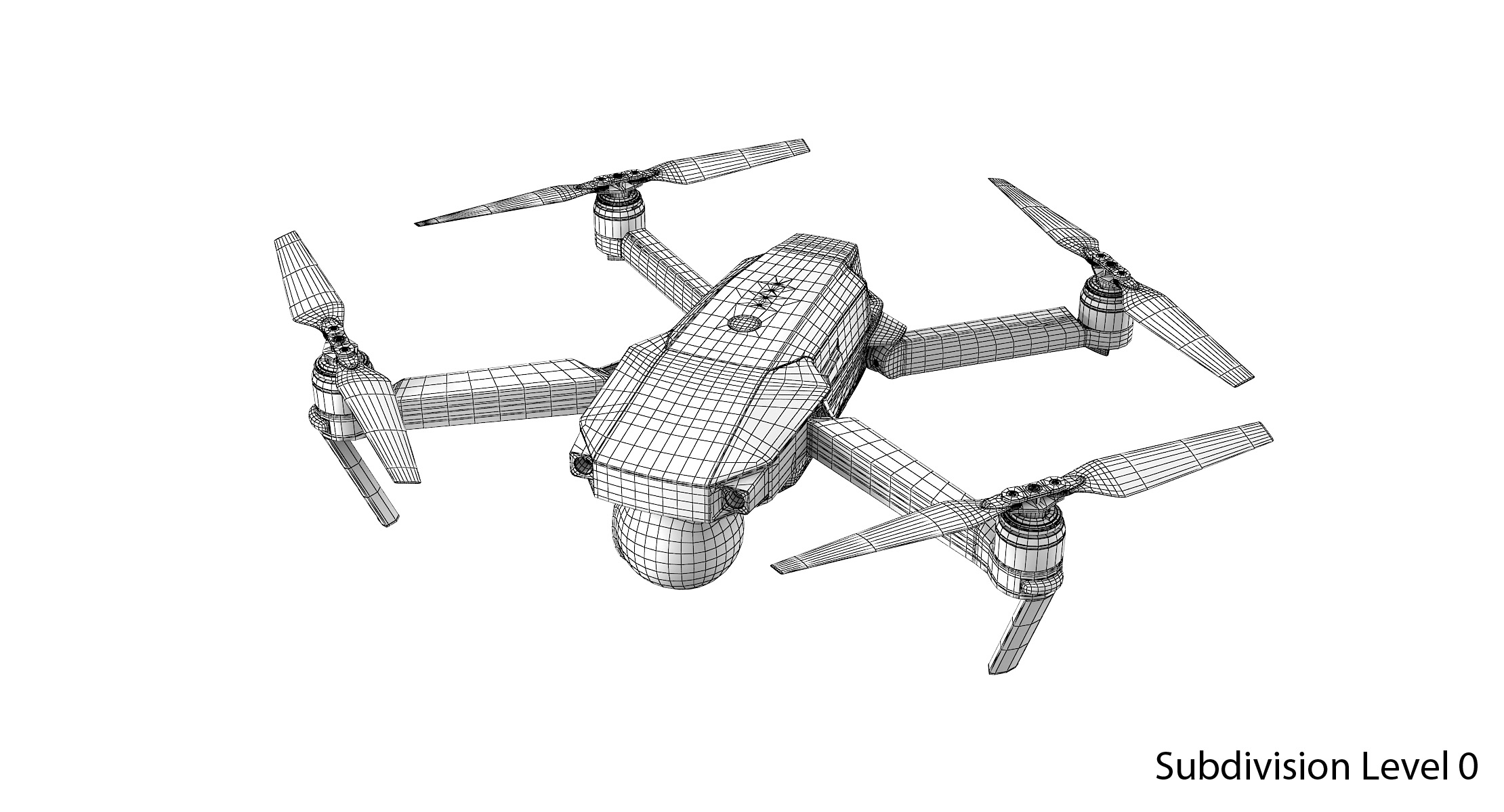 dji mavic pro drone 3d model