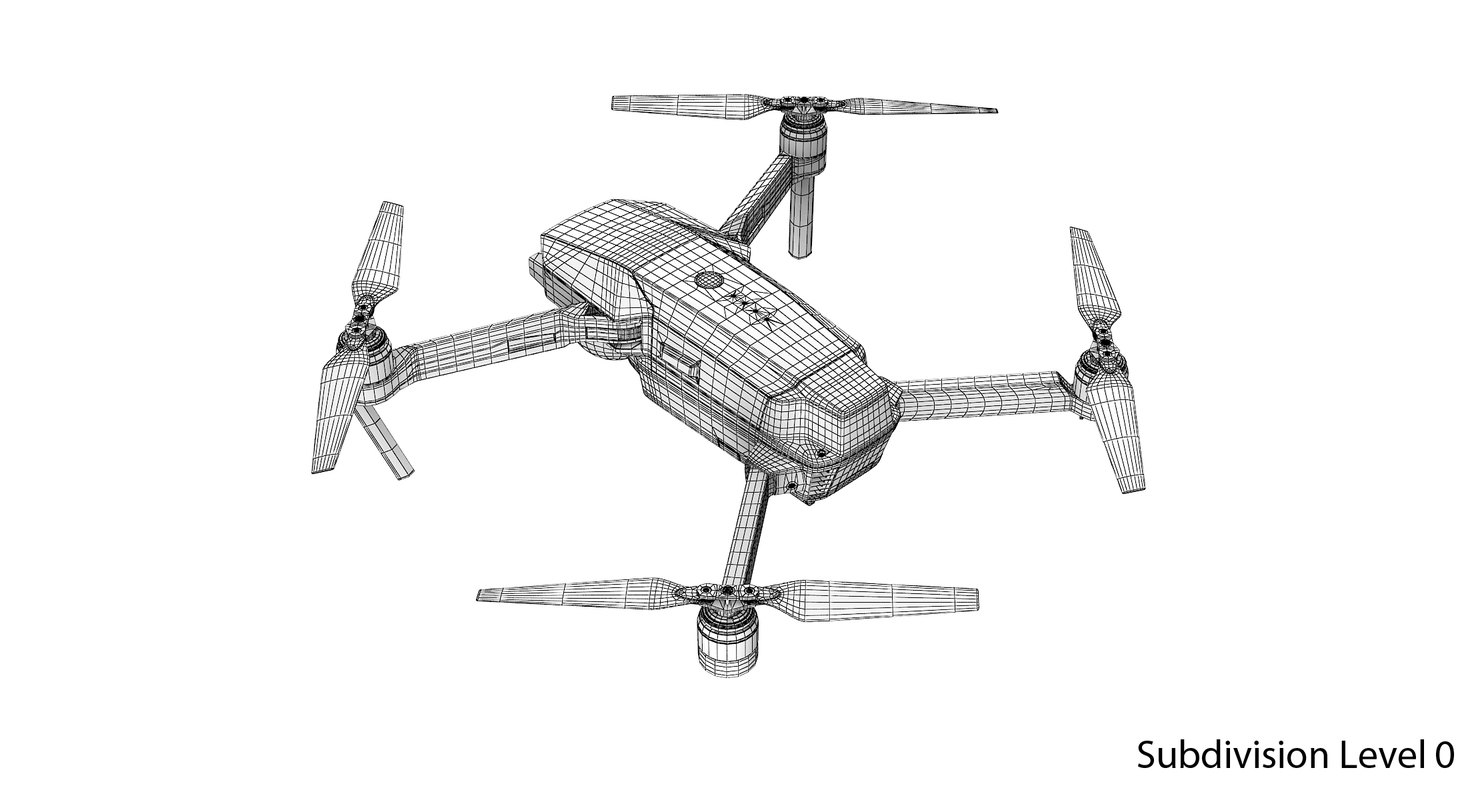 dji mavic pro drone 3d model
