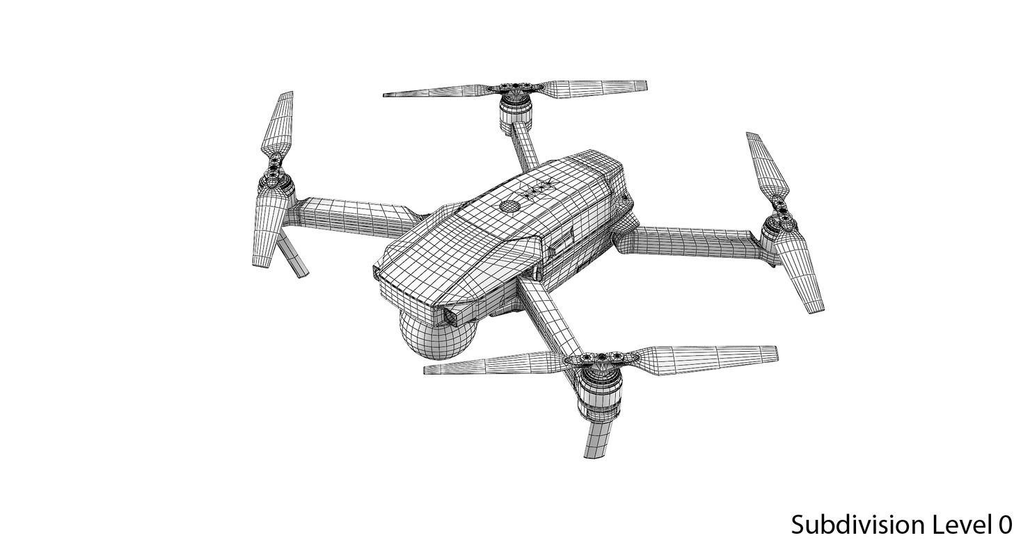 dji mavic pro drone 3d model