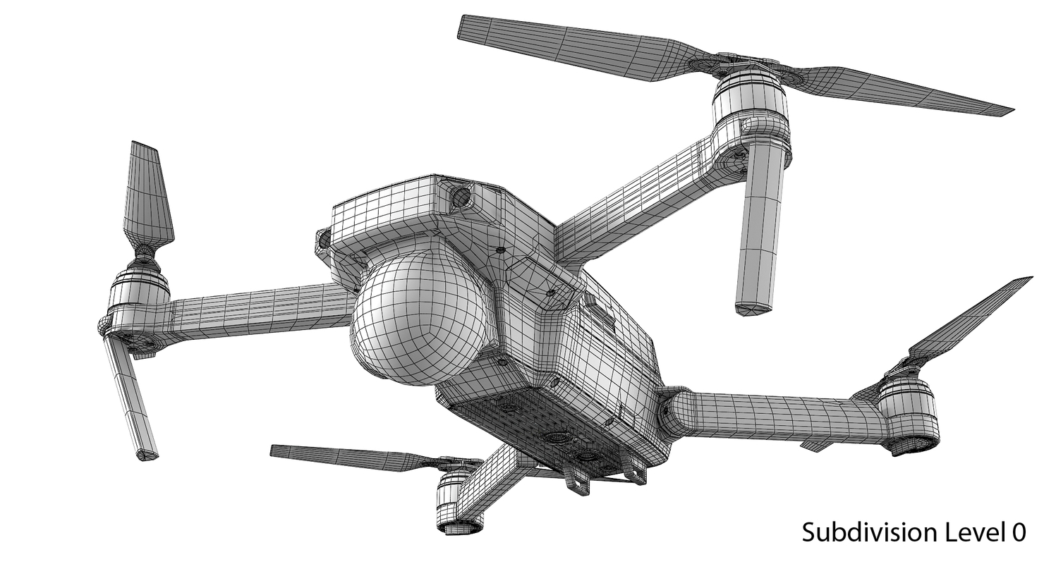 dji mavic pro drone 3d model