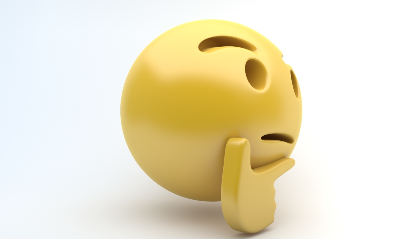 3d emoji thinking model