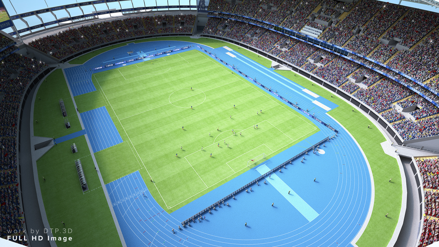 soccer olympic stadium 3d model