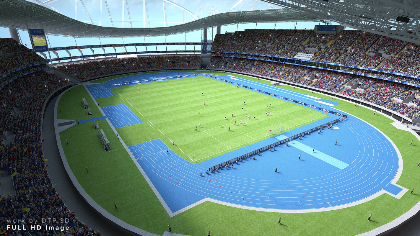 soccer olympic stadium 3d model