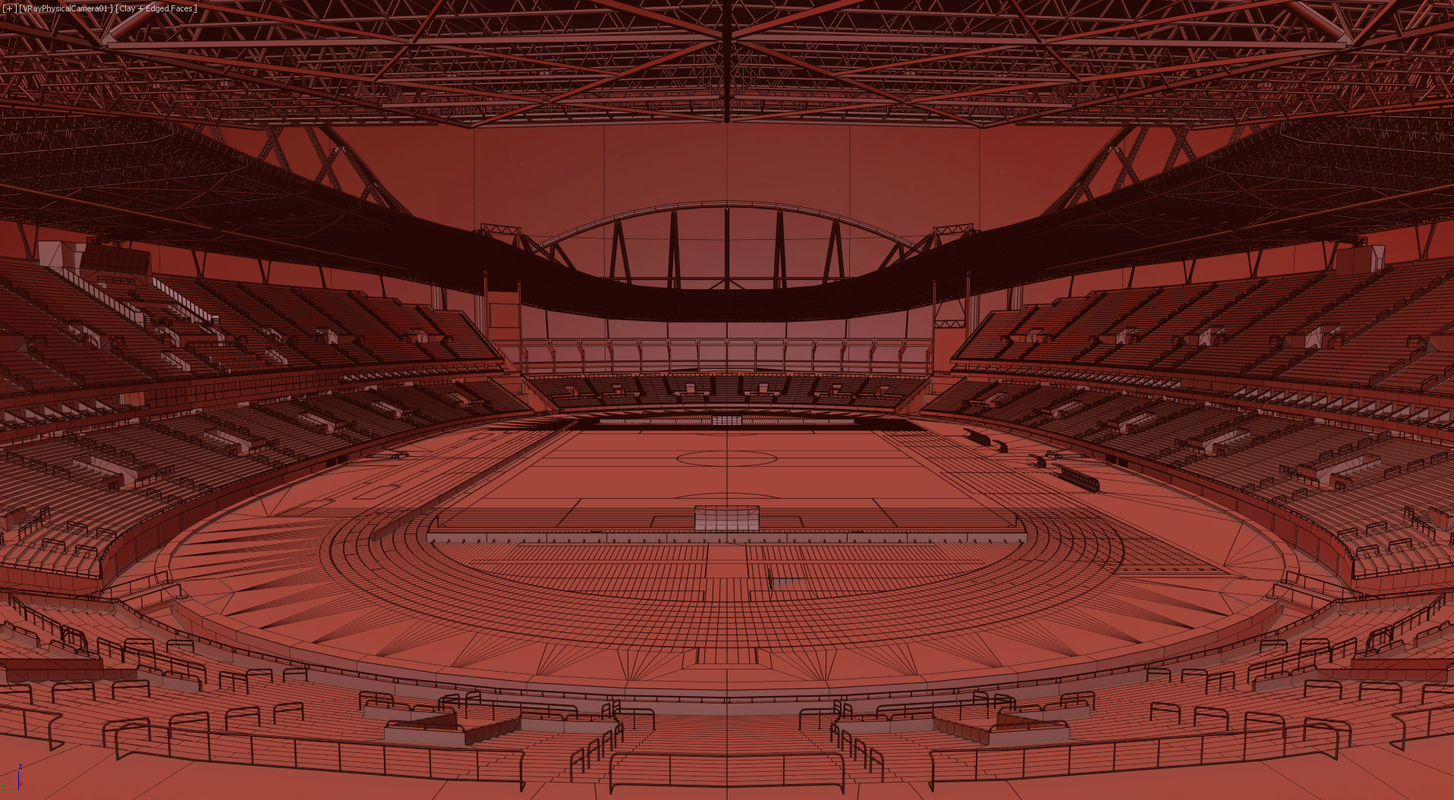 soccer olympic stadium 3d model