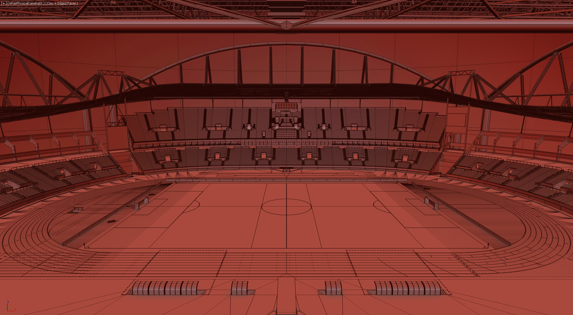 soccer olympic stadium 3d model