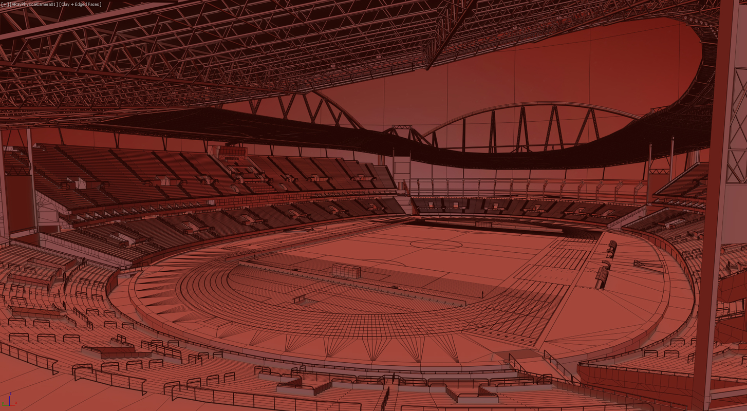 soccer olympic stadium 3d model