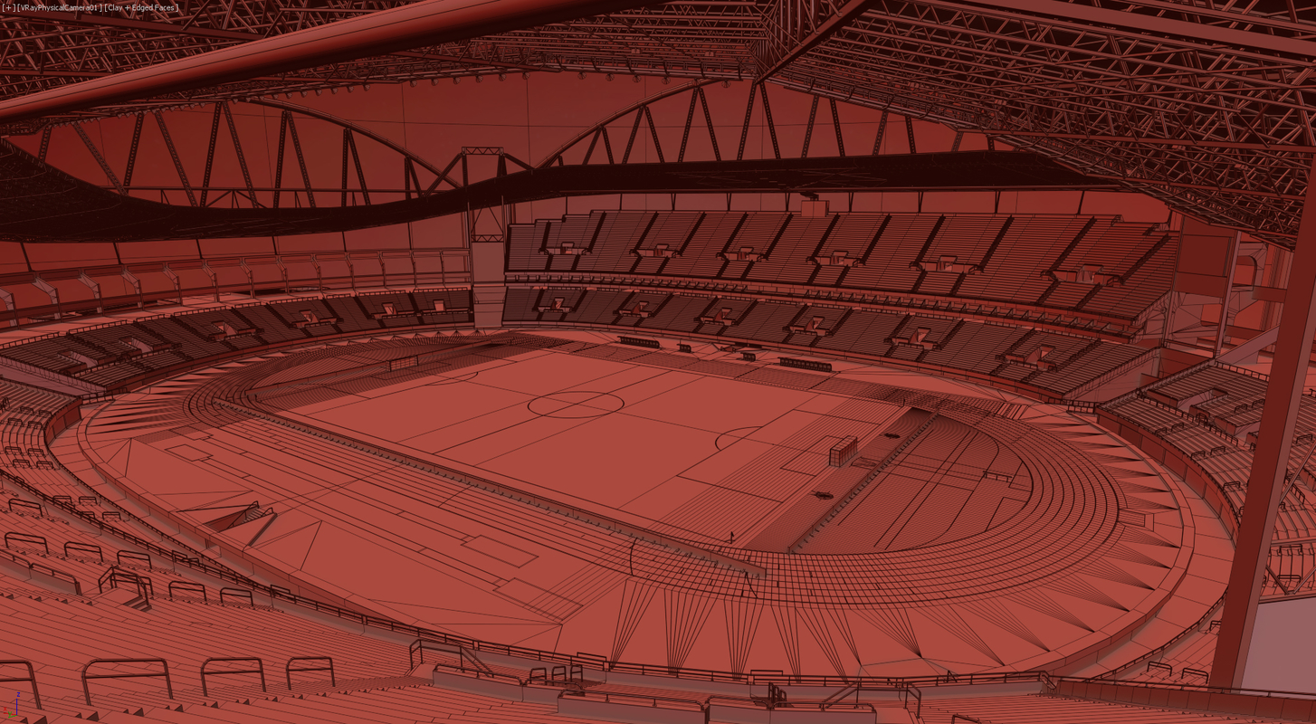 soccer olympic stadium 3d model