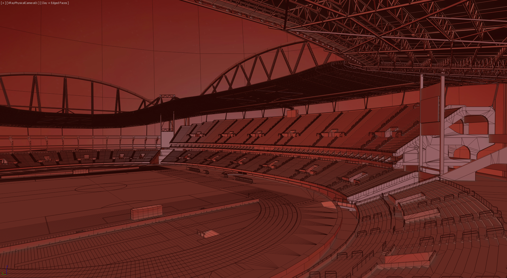 soccer olympic stadium 3d model