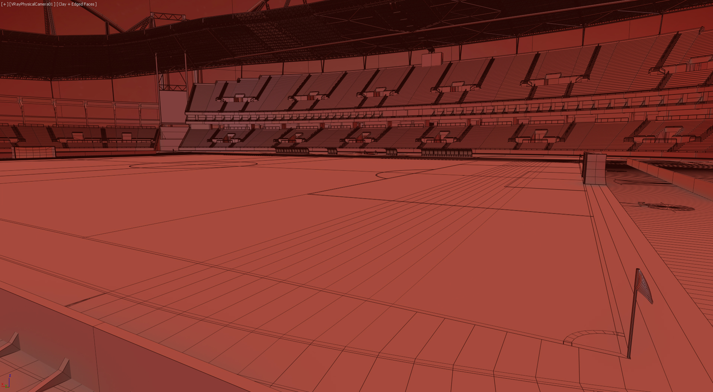 soccer olympic stadium 3d model