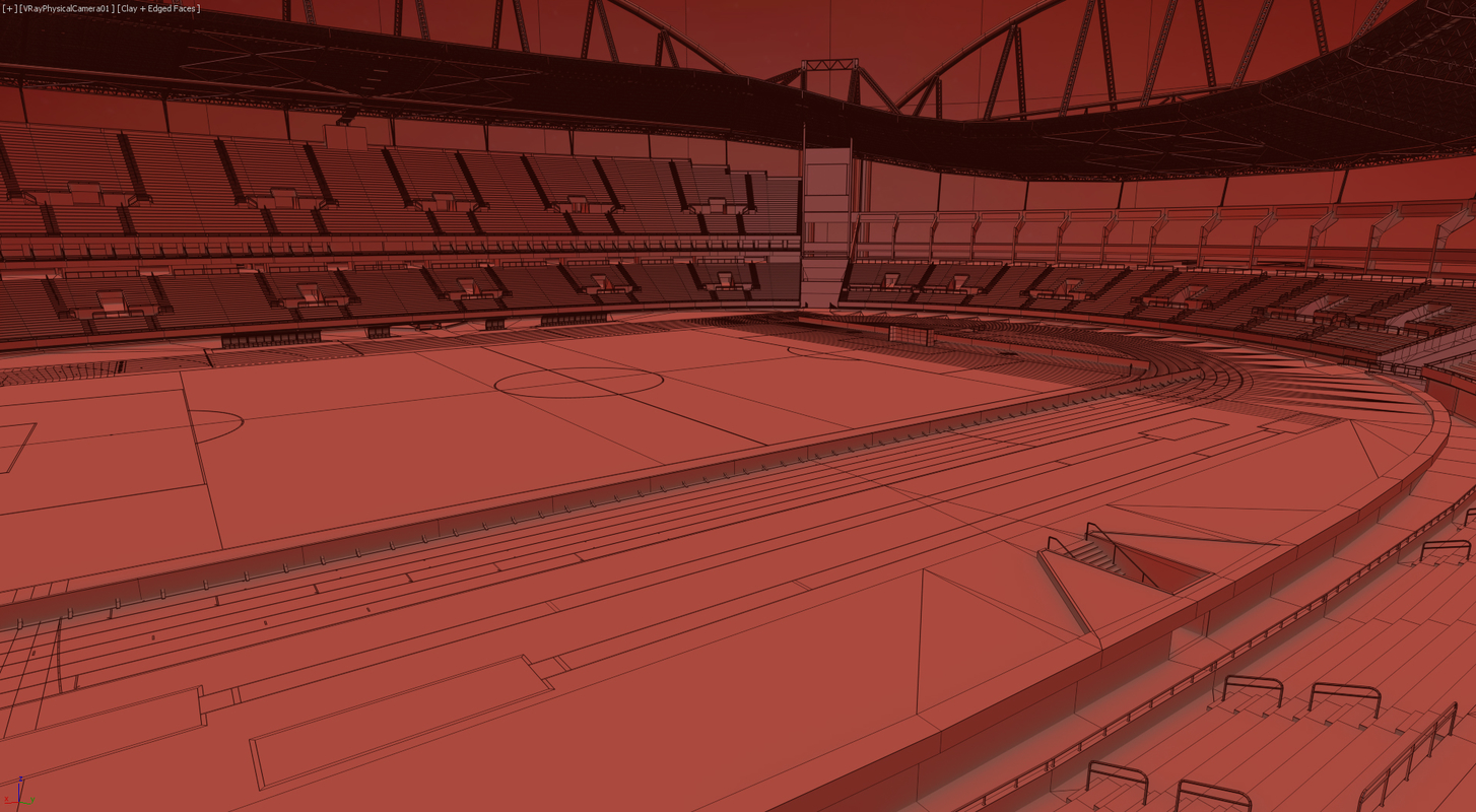 soccer olympic stadium 3d model