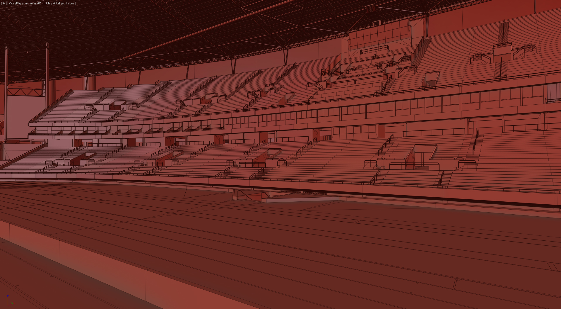 soccer olympic stadium 3d model