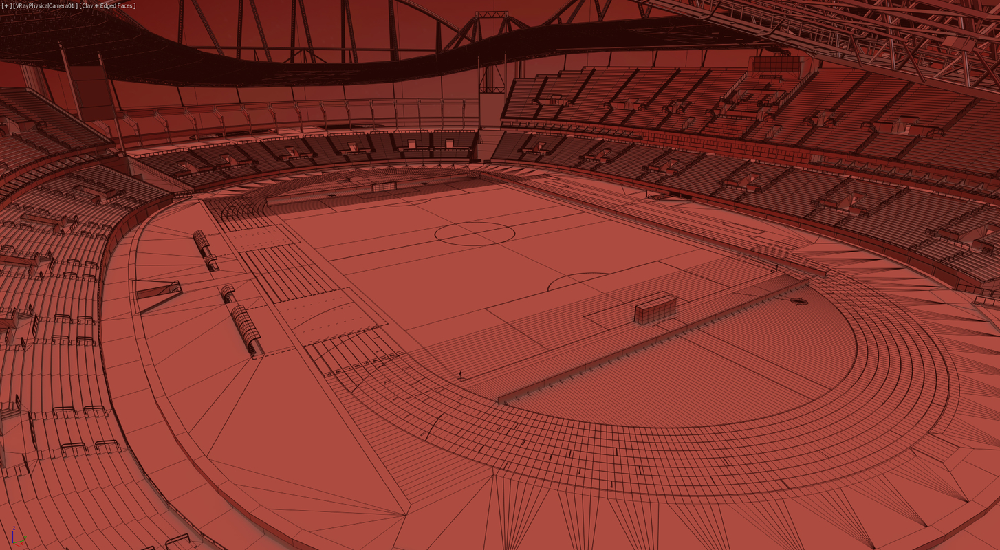 soccer olympic stadium 3d model