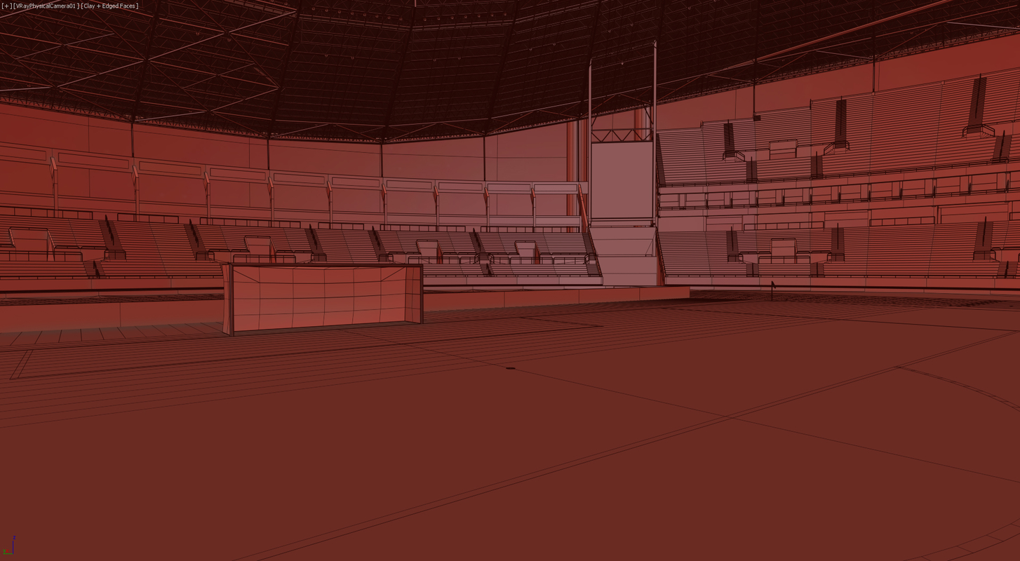 soccer olympic stadium 3d model