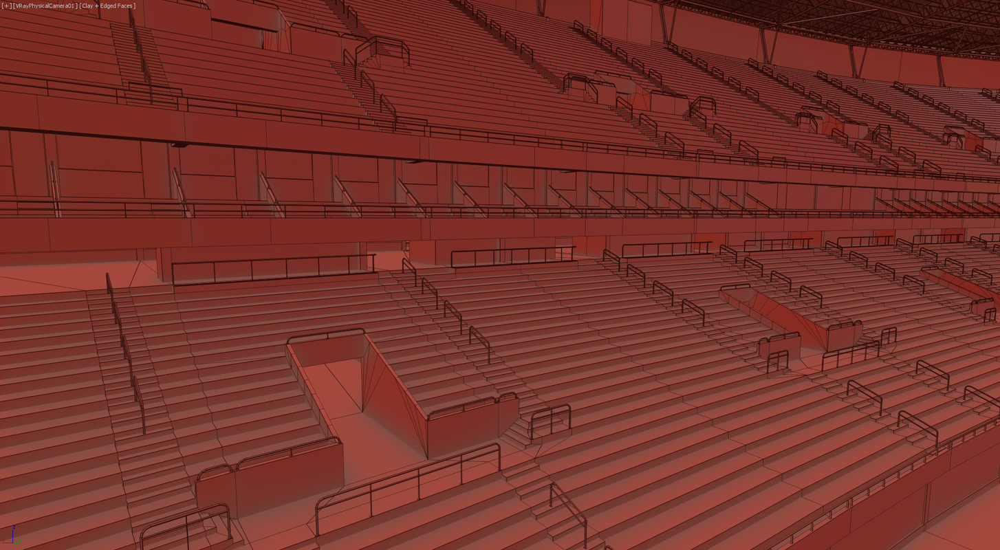 soccer olympic stadium 3d model