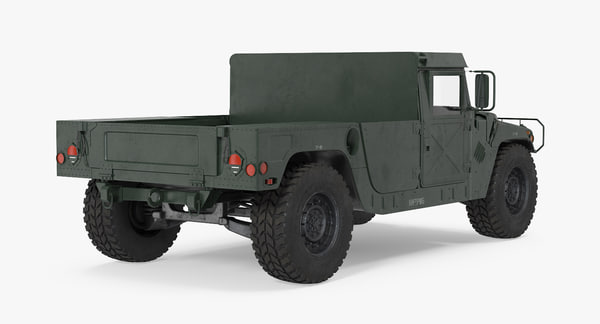hmmwv m998 rigged 3d model