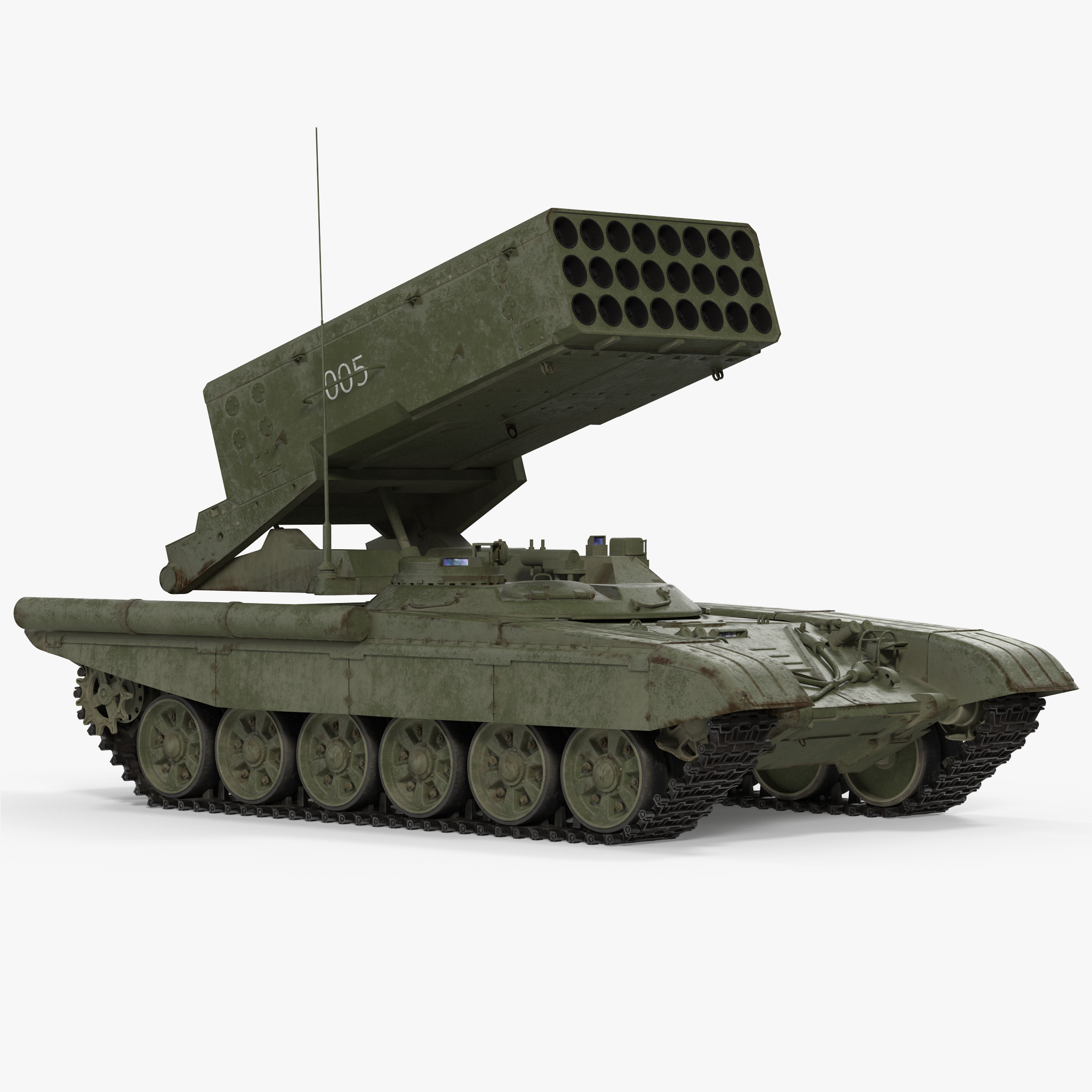 3d model russian multiple rocket launcher