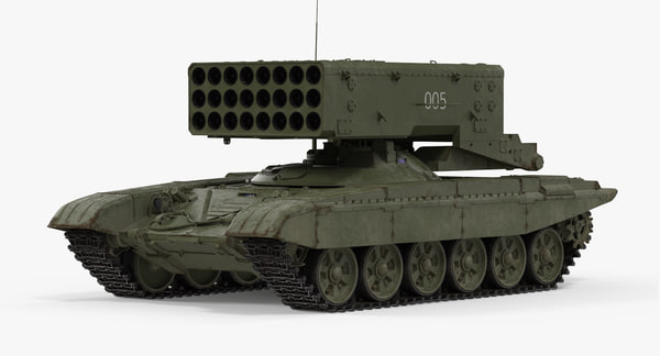 3d model russian multiple rocket launcher
