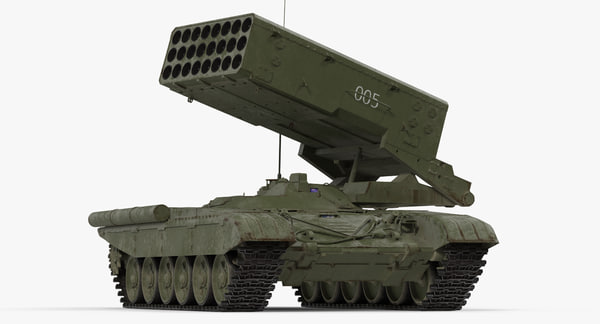3d model russian multiple rocket launcher