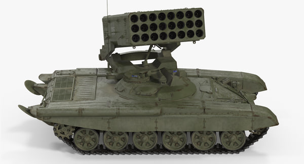 3d model russian multiple rocket launcher